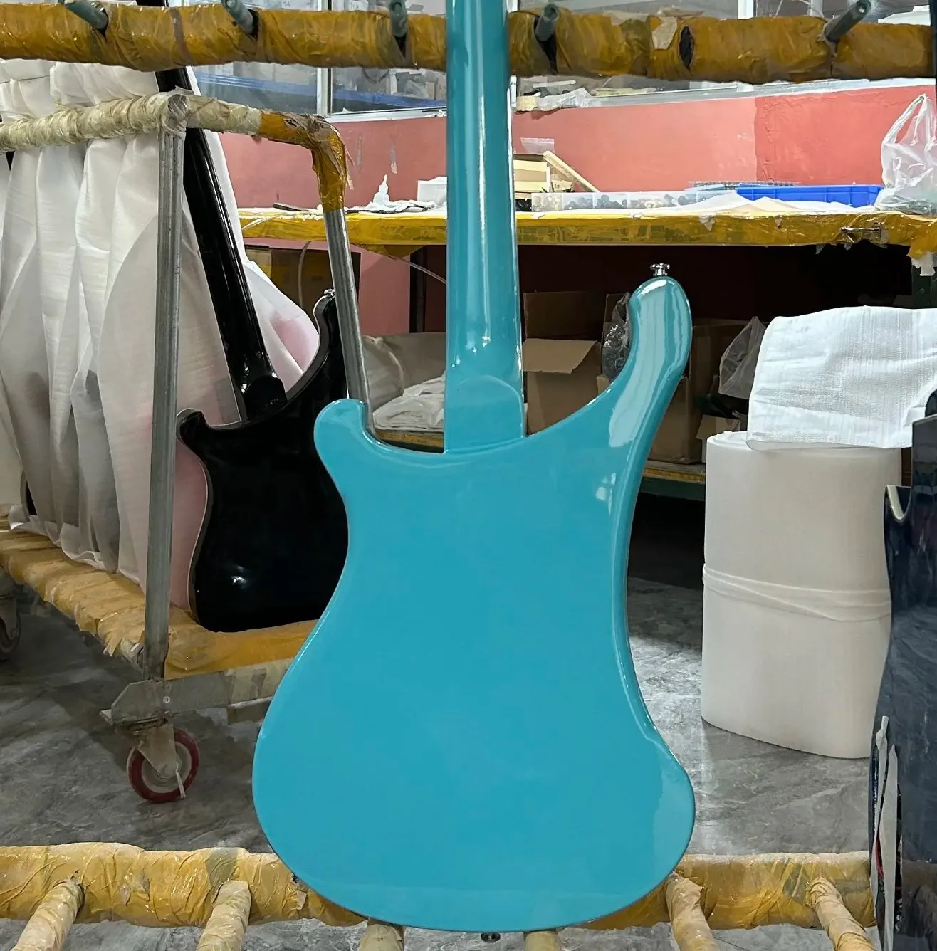 Rickenback Custom Electric Guitar: Basswood Body, Sky Blue Color ...