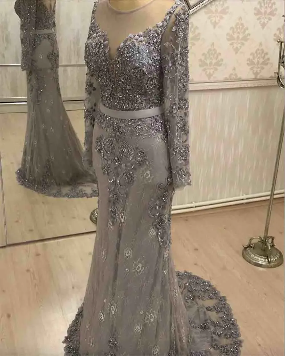 Vintage Arabic Lace Beaded Mermaid Mother Of The Bride/Groom Sharara ...