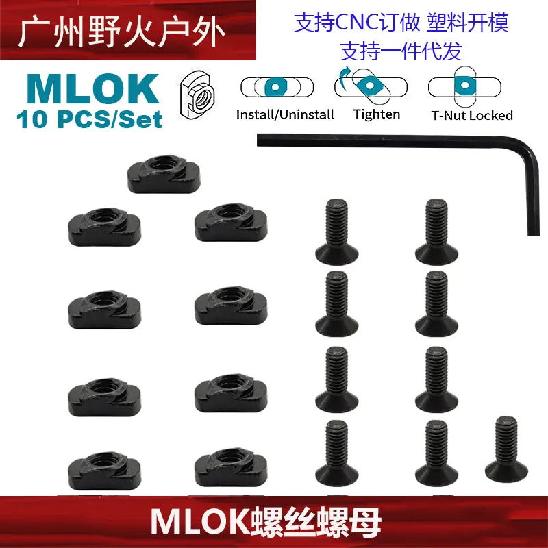 DHgate.com:M4 & M5 Black Carbon Steel M-LOK & Keymod Accessory Pack w/T ...