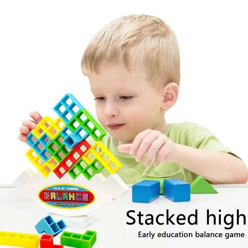 Tetra Tower Stacking Game - Montessori Sorting Nesting Toys, Balancing ...