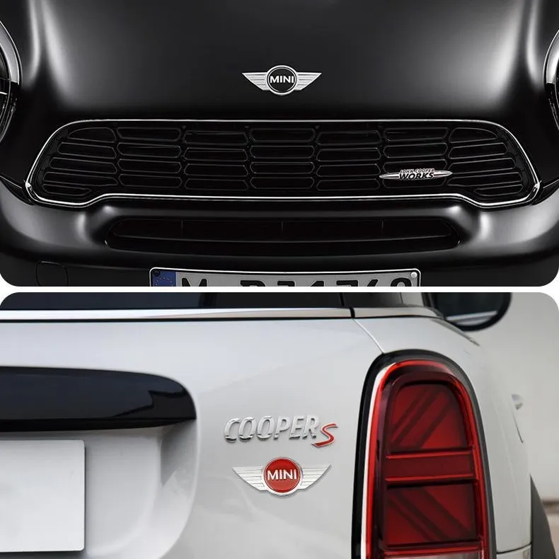 Mini COOPER S Metal 12*5cm Hood BADGE Tail Emblem F56 R50 R56 R53 R52 ...
