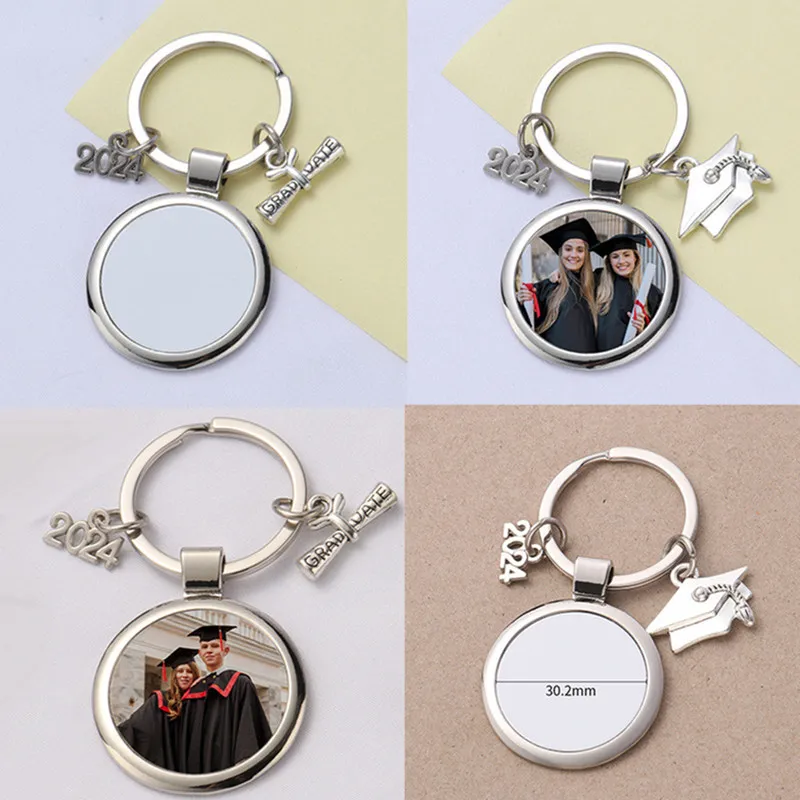 Sublimation Blank Designer Keychain DIY 2024 Graduate Graduation Season ...