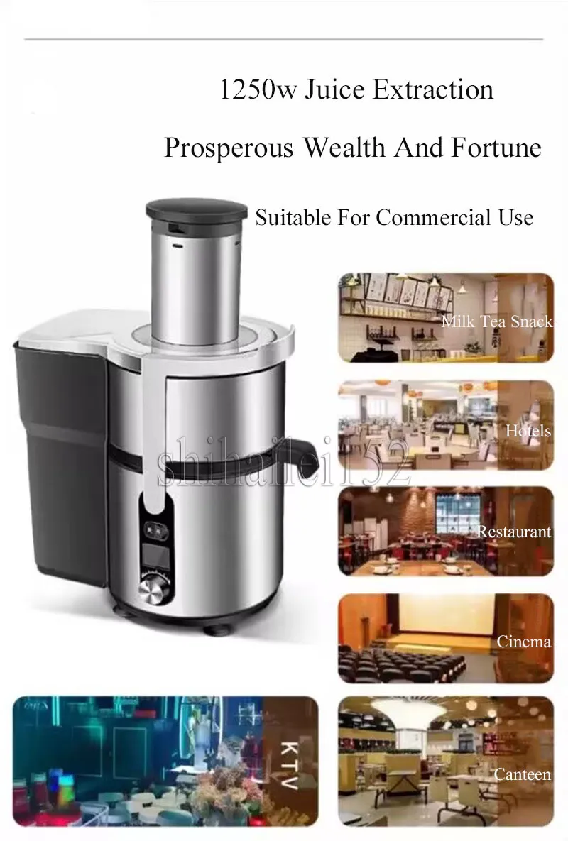 Power Juicer: 1250W Electric Fruit Juicer with Wide Mouth - Whole Fruit ...