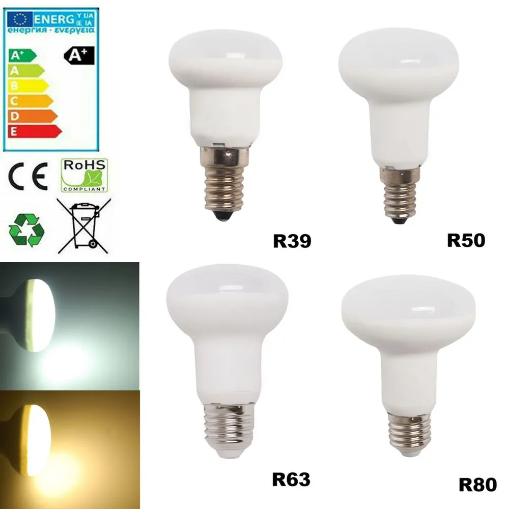 E14 E27 Dimmable LED Bulbs R39 R50 R63 R80 3W 9W Spotlight Light, 220V Bombillas Lamp Ampoule ...