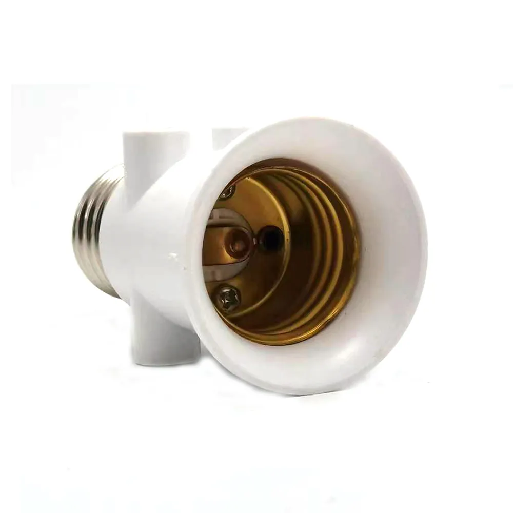 EU to E27 LED Bulb Adapter, 1 Pack White Plastic Converter Base for EU ...