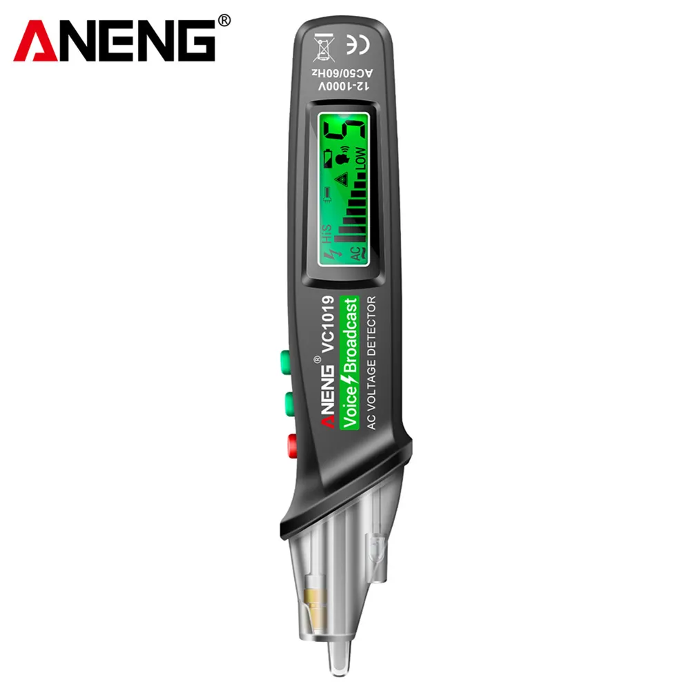 Electric Test Pen with Voice Broadcast & Infrared Sensor, 12V-1000V Non ...