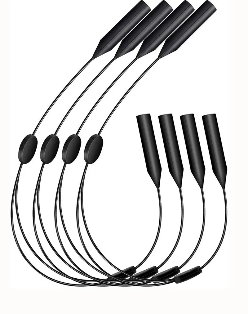 5-Pack Adjustable Eyewear Straps for Sports, Unisex Safety Glasses ...