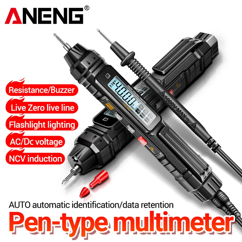 Digital Multimeter Pen with Battery Test, Backlit LCD Display, 4000 ...