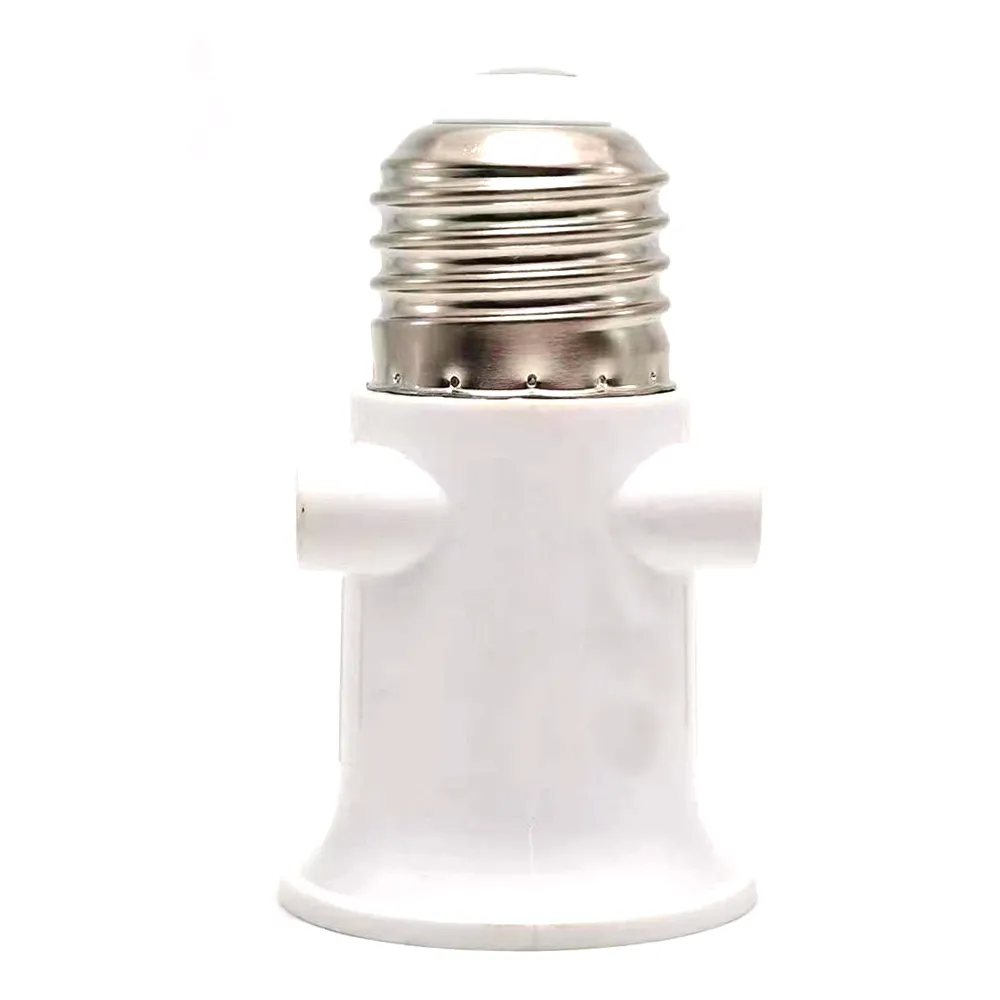 EU to E27 LED Bulb Adapter, 1 Pack White Plastic Converter Base for EU ...