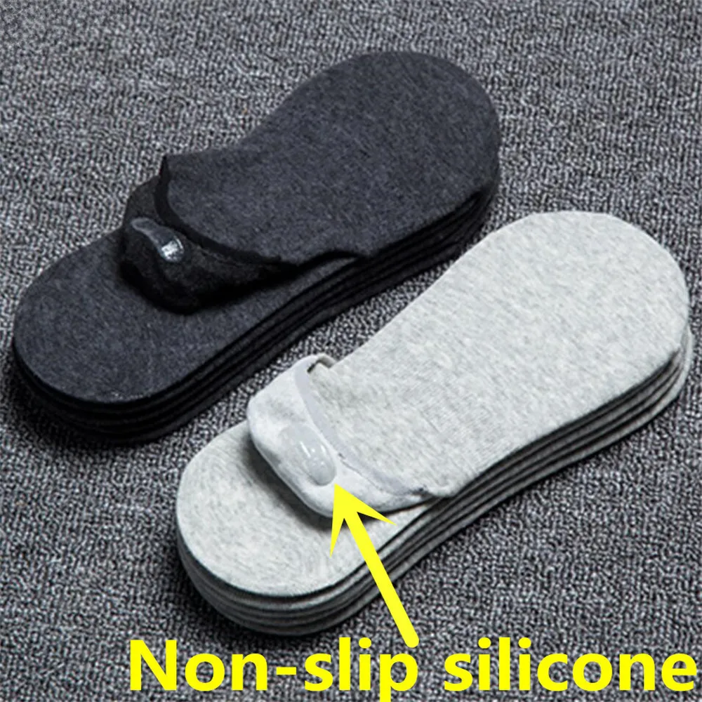 Breathable Anti-Slip Running Socks for Men - Silicone Grips, Solid ...