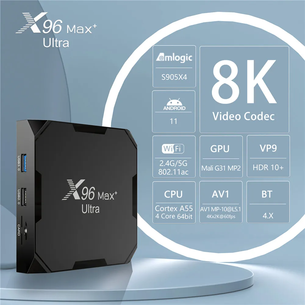 DHgate.com:X96 MAX Plus Ultra 8K TV Box Android 11 Amlogic S905X4 Quad ...