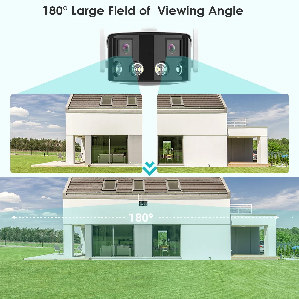 DHgate.com:20244MP WIFI Dual-Lens Panoramic Security Camera, Outdoor 4K ...