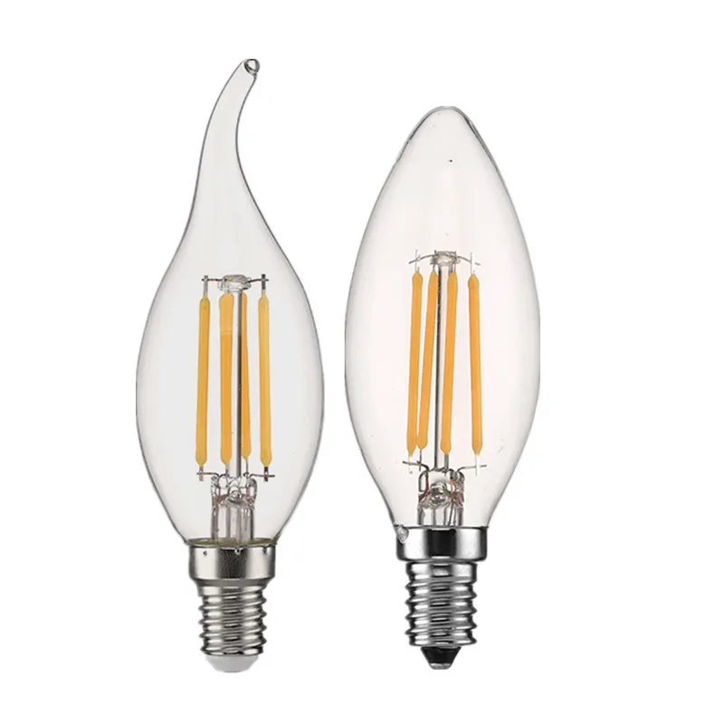 E14 LED COB Bulbs 4W/6W Filament Candle Light 10-Pack, AC220/240V ...
