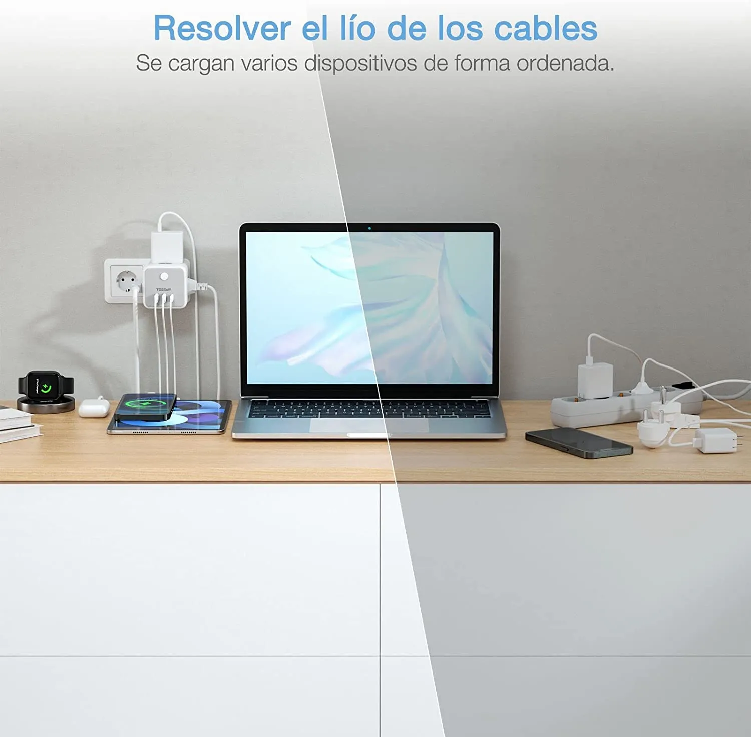 DHgate.com:TESSAN EU Multi-Plug Wall Adapter with USB-C, Type-C & USB ...