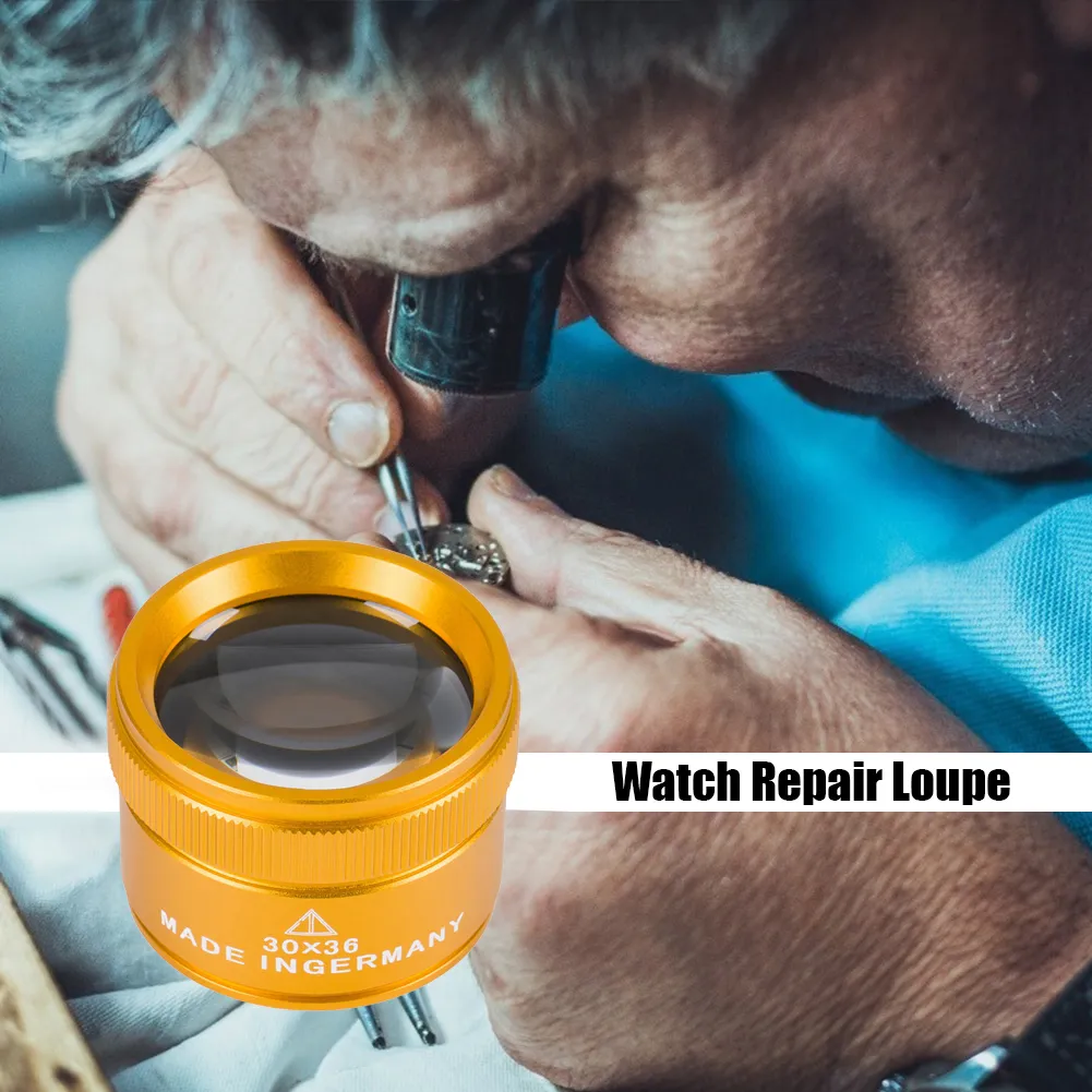 Jewelers Magnifying Glass 30X 36mm HD Optical Lens Magnifier For ...