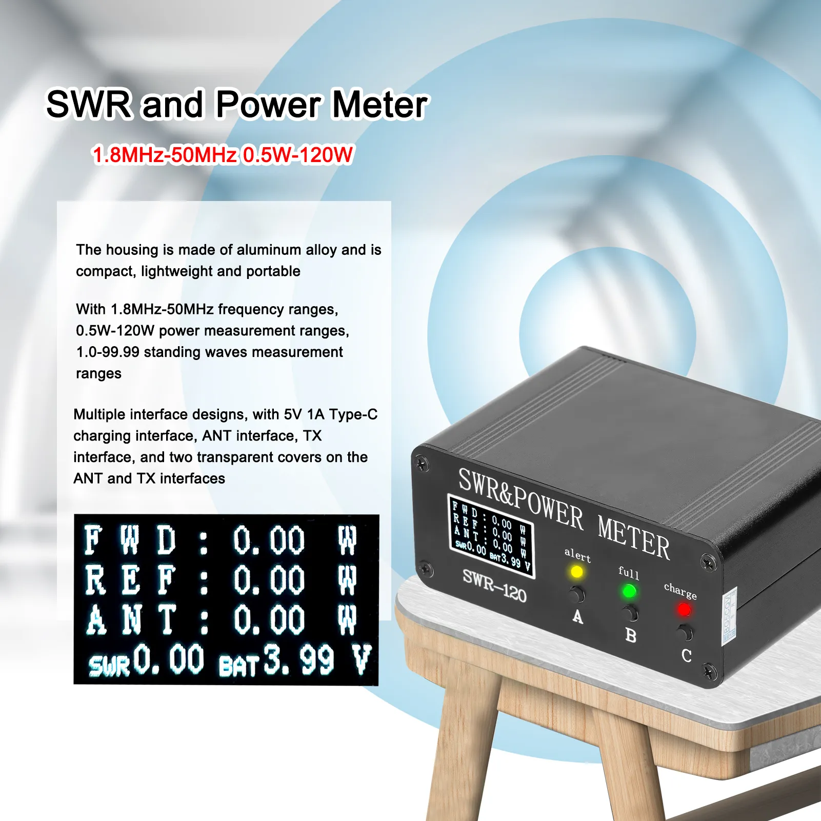 Short Wave centimeter in meter with Power Frequency and Watt centimeter ...