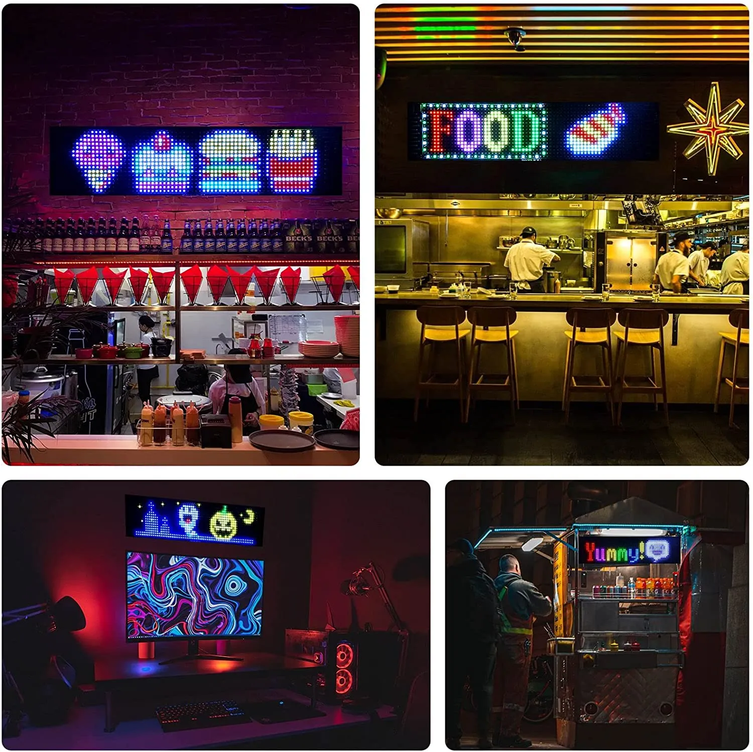 Programmable LED Matrix Pixel Panel Car Sign With Smart Bluetooth App ...