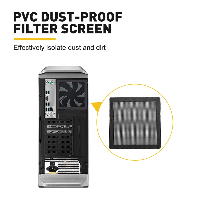 PVC Cooling Fan Antidust Net PC Case Dust Filter Dustproof Magnetic ...