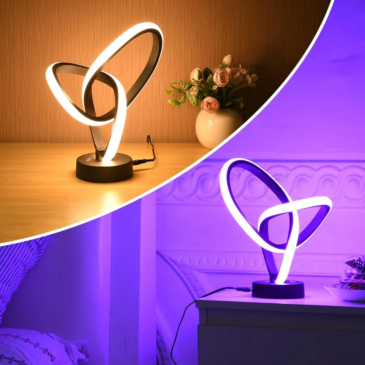 Modern Style LED Table Lamp: Spiral Design RGB Color... From Ddmyfriend ...
