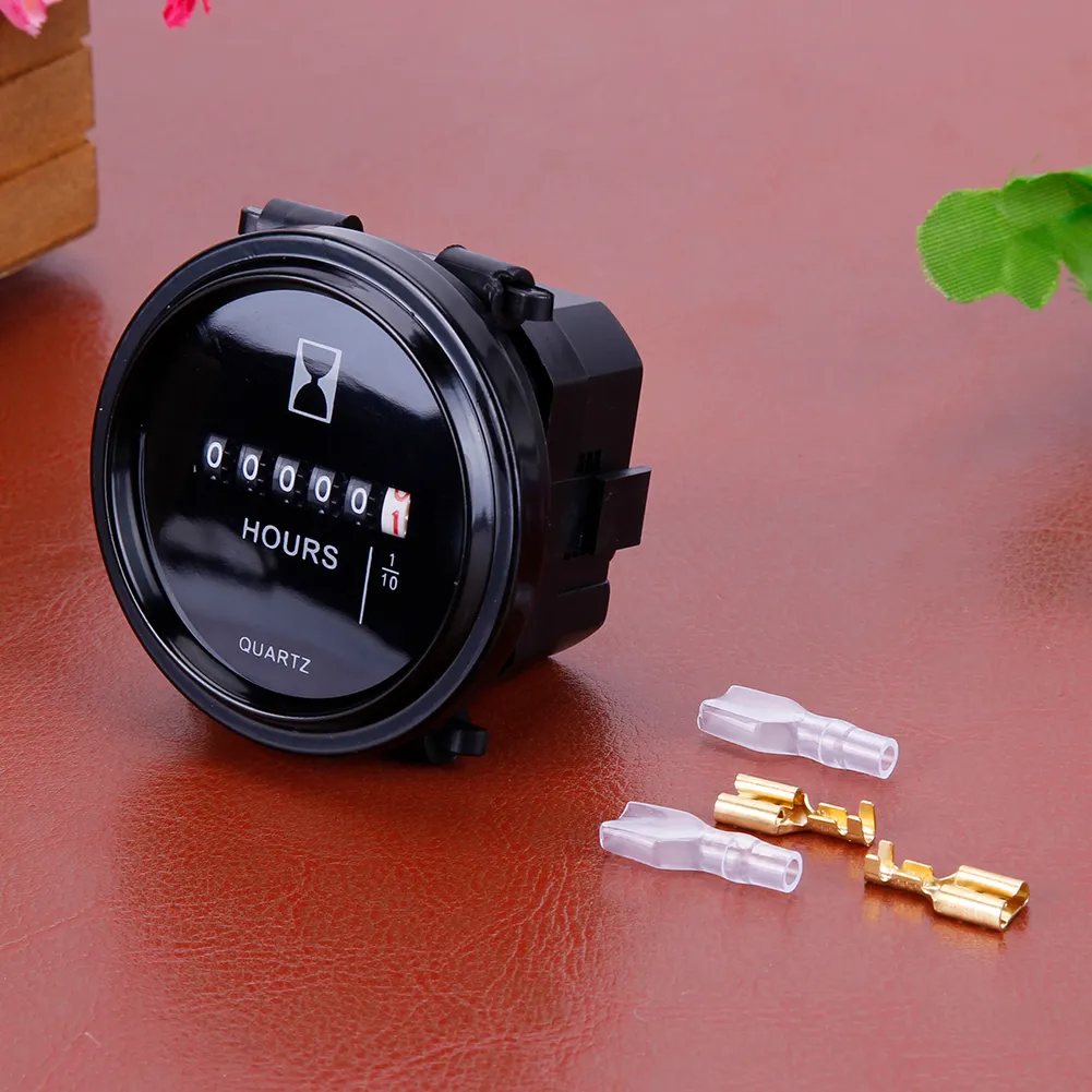 DHgate.com:24V 36V Waterproof Hour Meter Round Gauge for Cars, Trucks ...