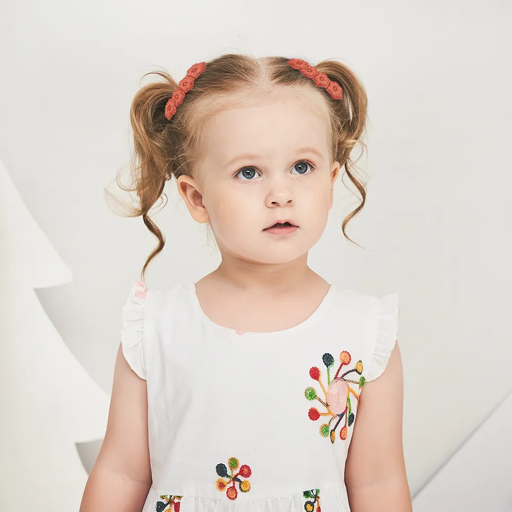 Baby Flower Hair Clips - Lovely Embroidered Hairpins for Girls, Fresh ...