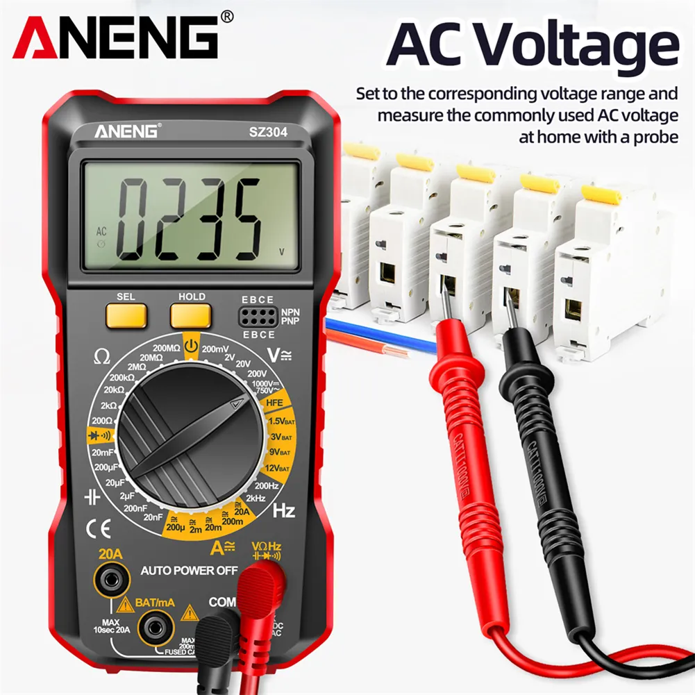 ANENG Automatic Multimeter SZ304 - Intelligent Auto Voltage Tester with ...