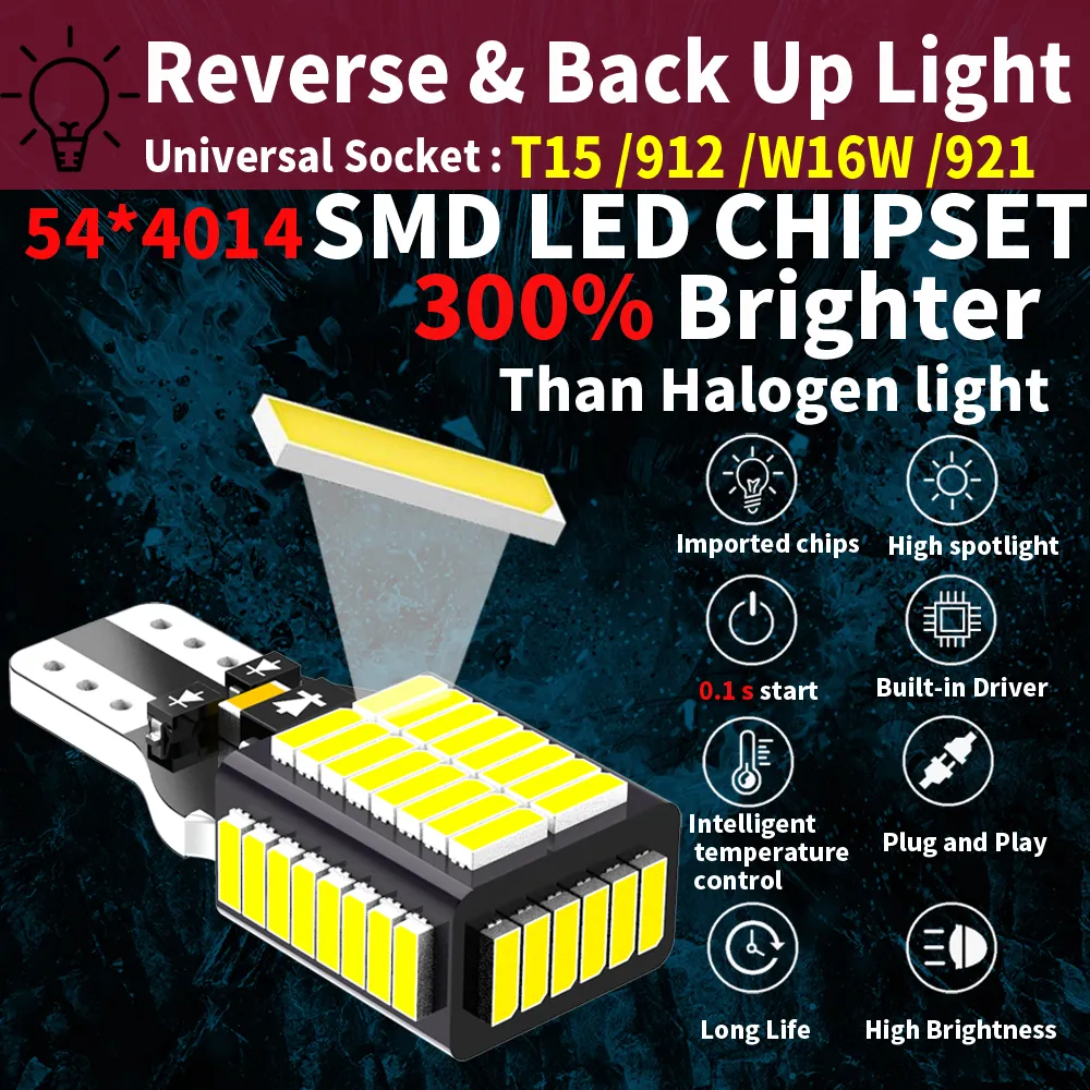 DHgate.com:W16W T15 921 912 LED Canbus Reverse Light Bulbs, 2-Pack, for Nissan Qashqai J11, X ...