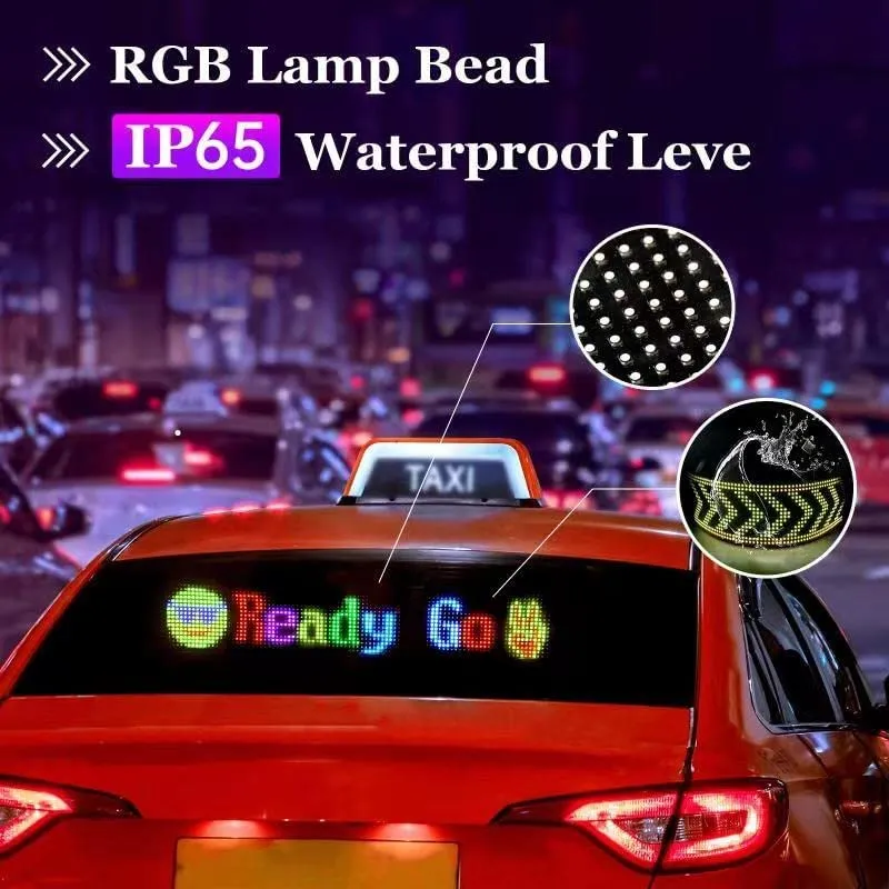 Programmable LED Matrix Pixel Panel Car Sign With Smart Bluetooth App ...