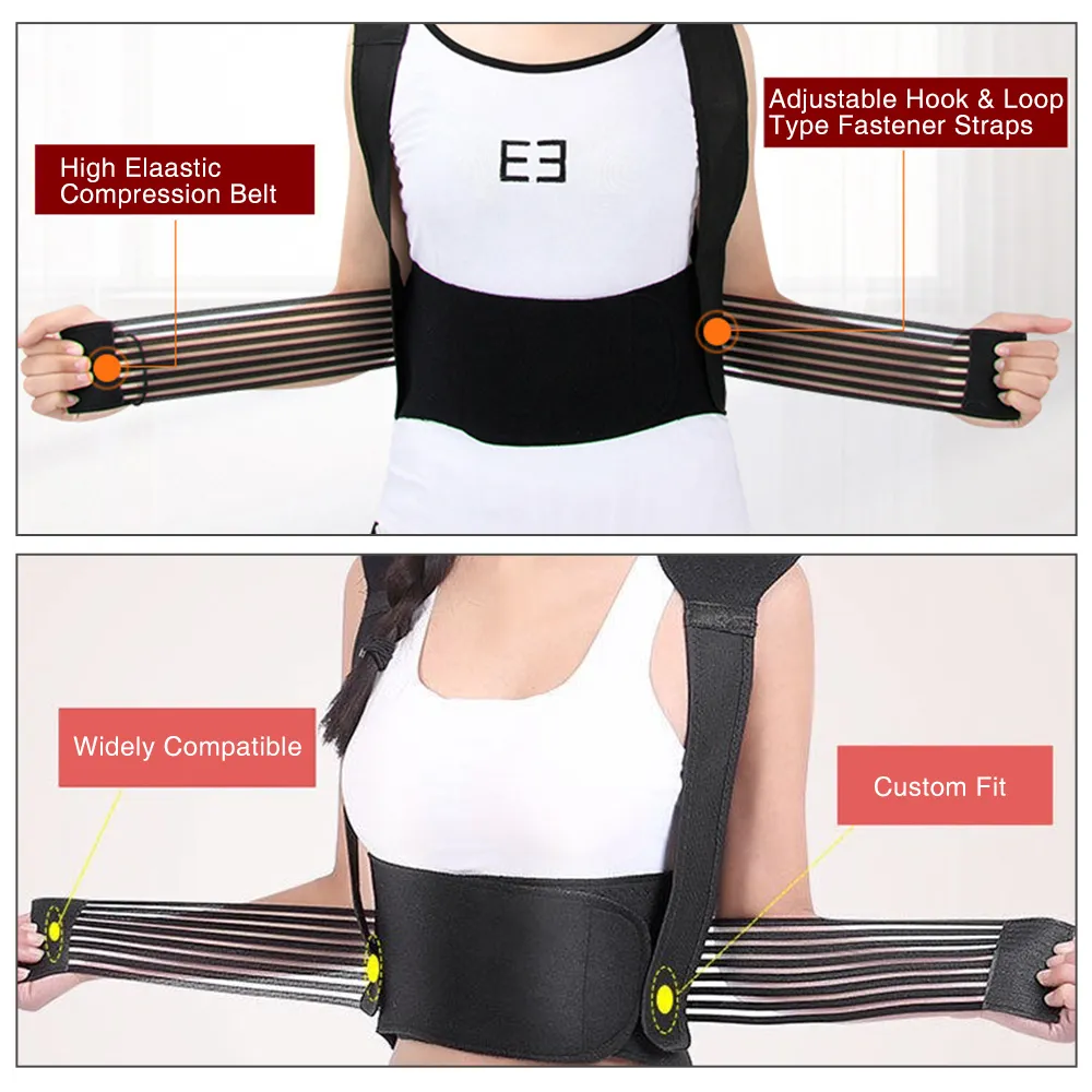 Magnetic Back Support Belt Heating Therapy Waist Brace For Lumbar ...