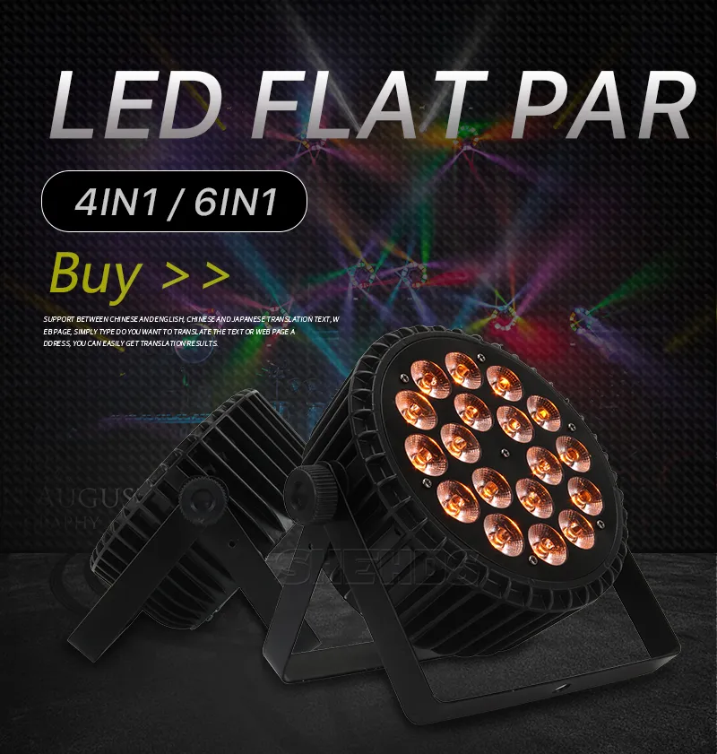 LED Flight Case with 18x18W 6in1 Par Lights, 18x12W 4in1 DMX Stage DJ ...