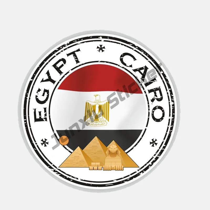 Egypt MAP Flag Decal Sticker Vintage Pyramid, Pharaoh, Desert Camel ...