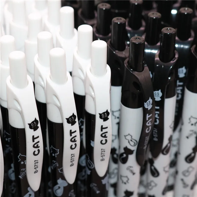 Kawaii Cat Ballpoint brush pen - Set of 2, Push-Type...