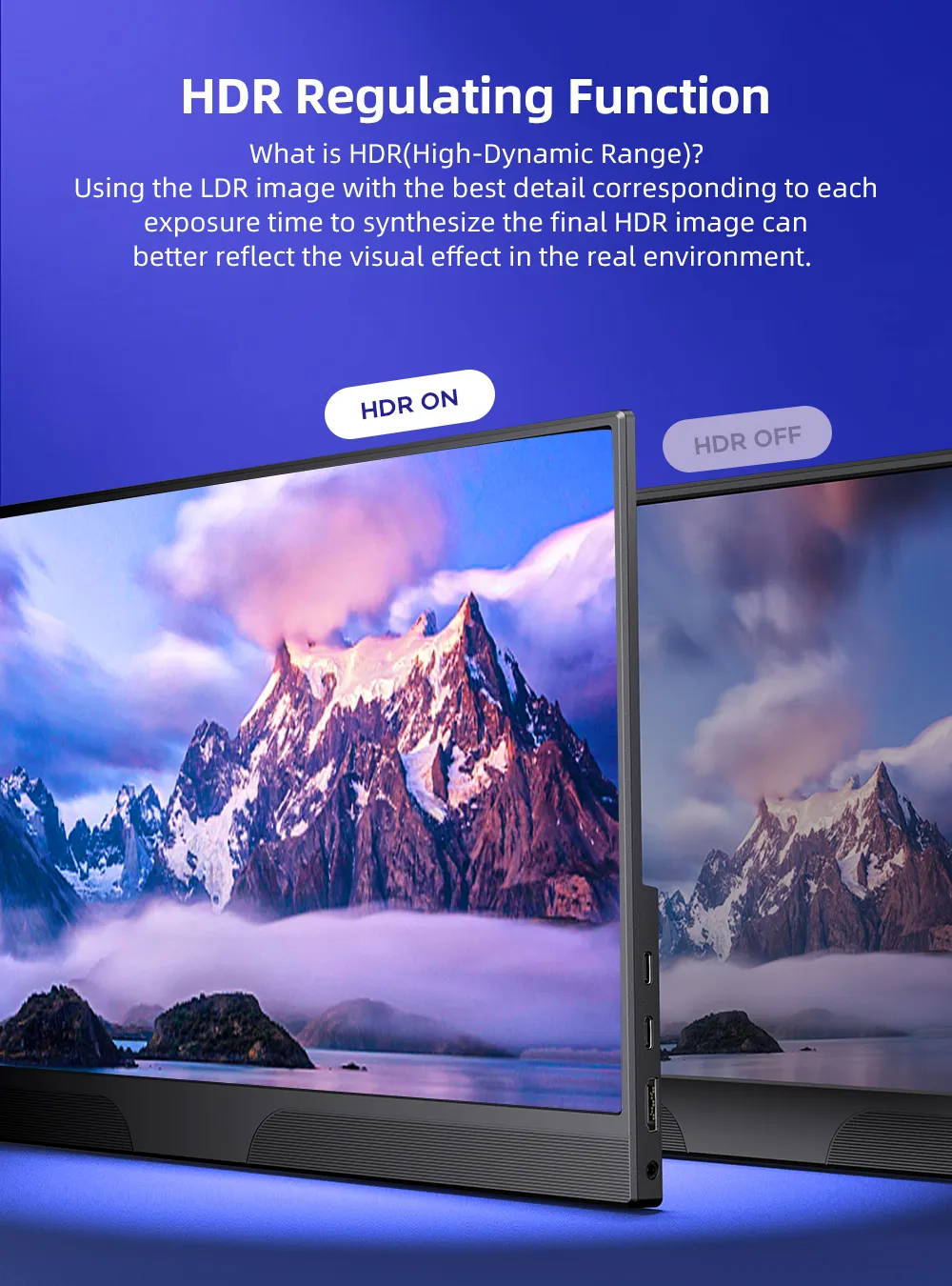 UPERFECT 15.6 Inch Computer Monitor: IPS HDR 100% SRGB FHD Eye Care ...