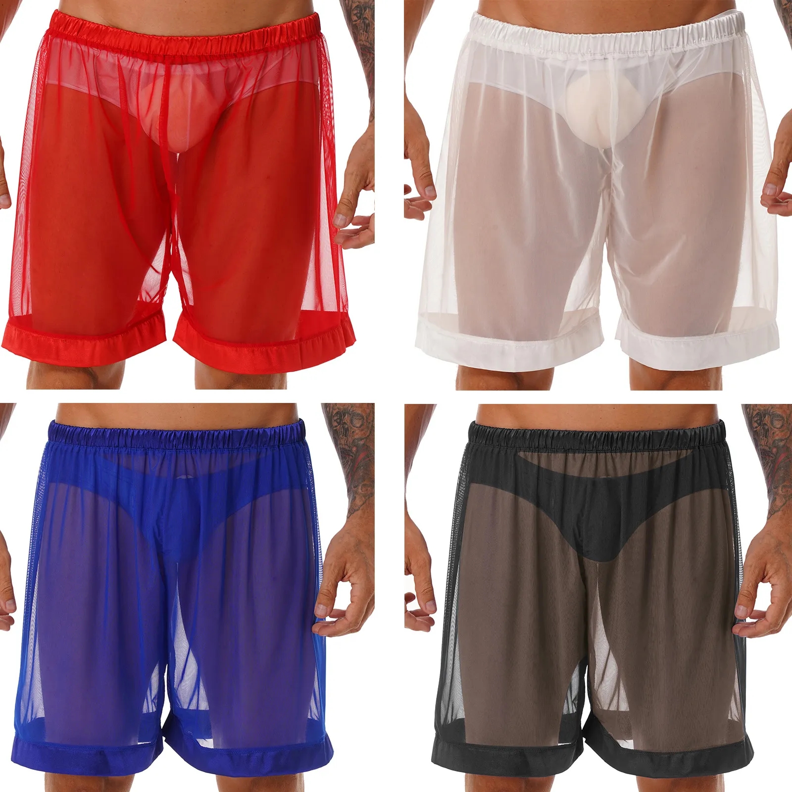 Sheer Mesh Boxer Shorts for Men: Lightweight, Breathable Underwear ...