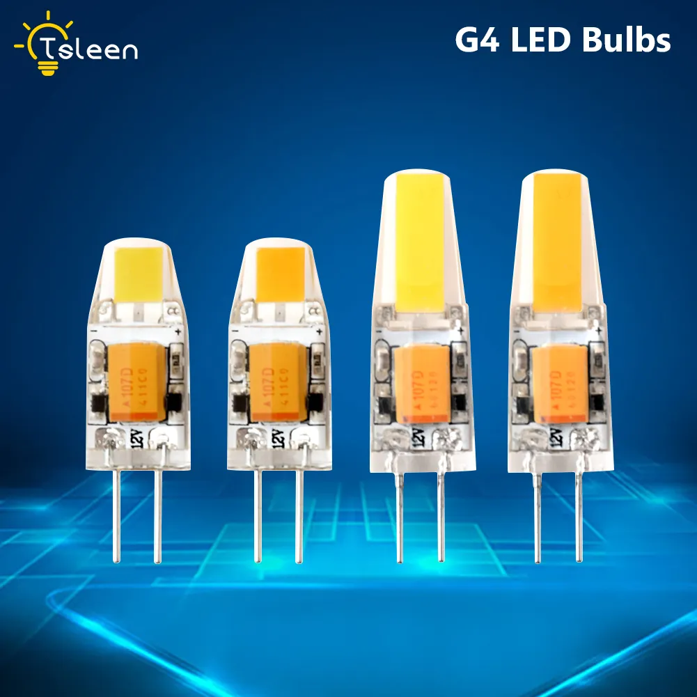 G4 3W LED Crystal Silicone Capsule Bulbs Cool White COB SMD Light 12V ...