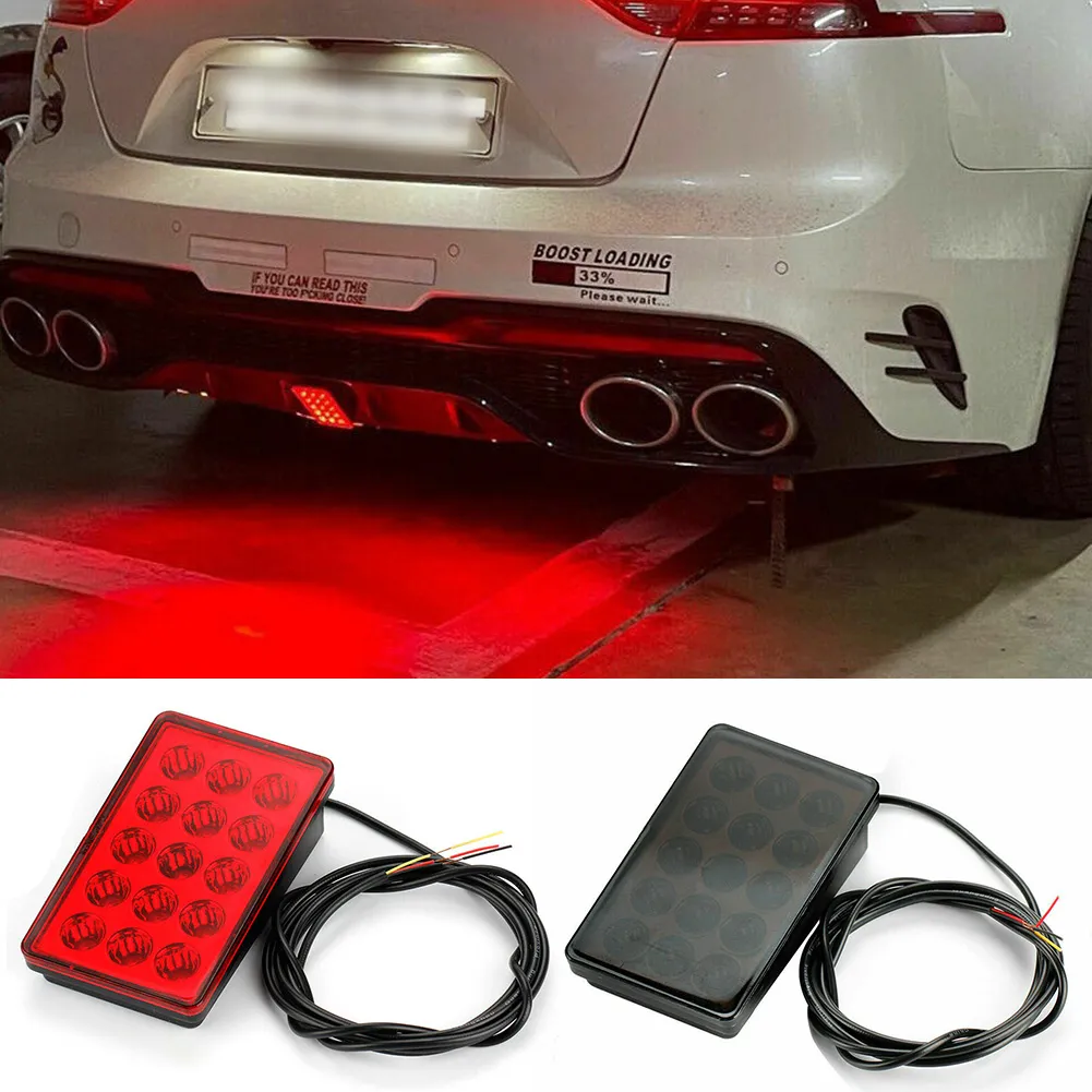 DHgate.com:F1 Style Universal LED 3rd Brake Light - 15 Red/Black Rear Strobe Tail Light for Cars ...