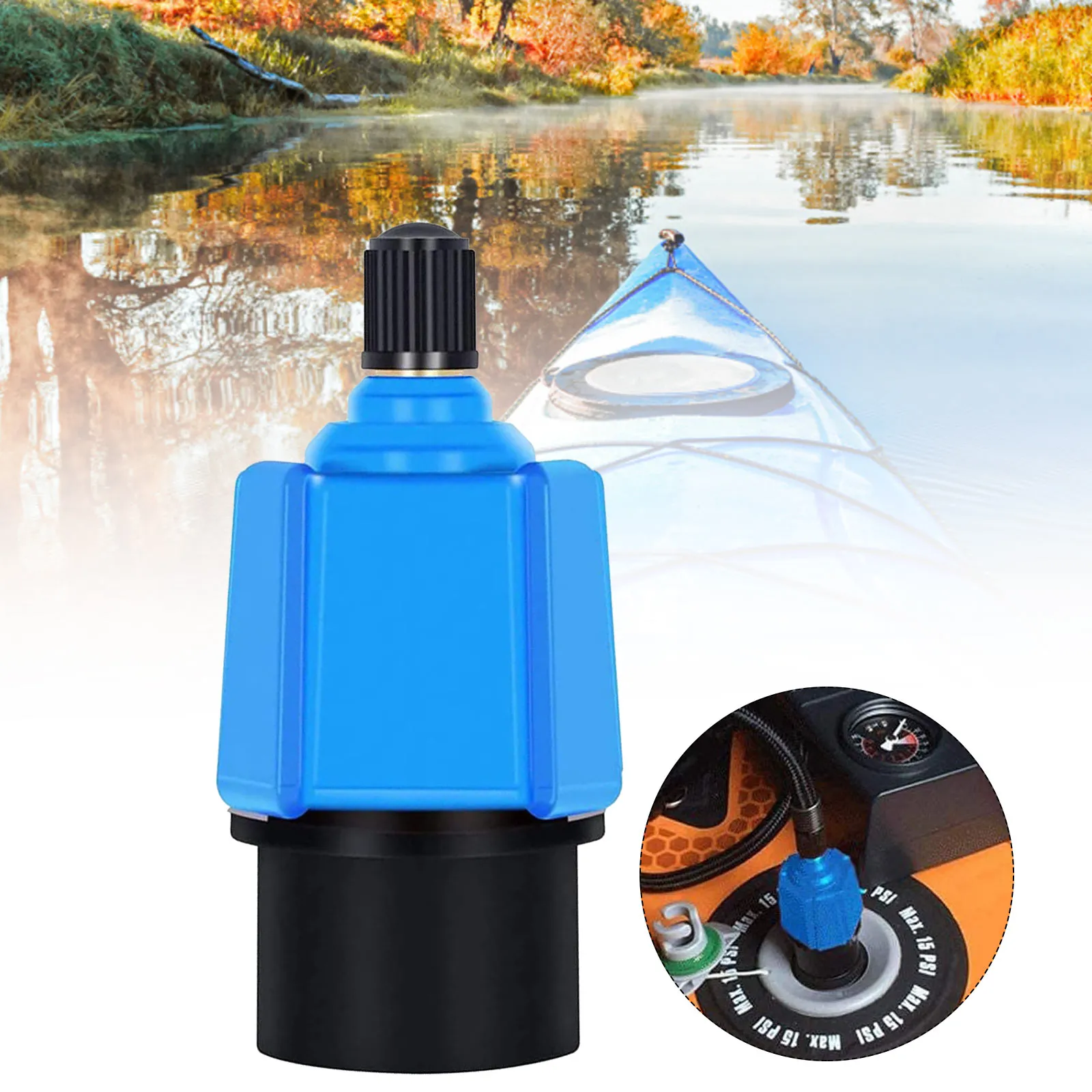 Paddle Board Air Valve Adapter Inflatable Rowing Rubber Boat Canoe Pump ...