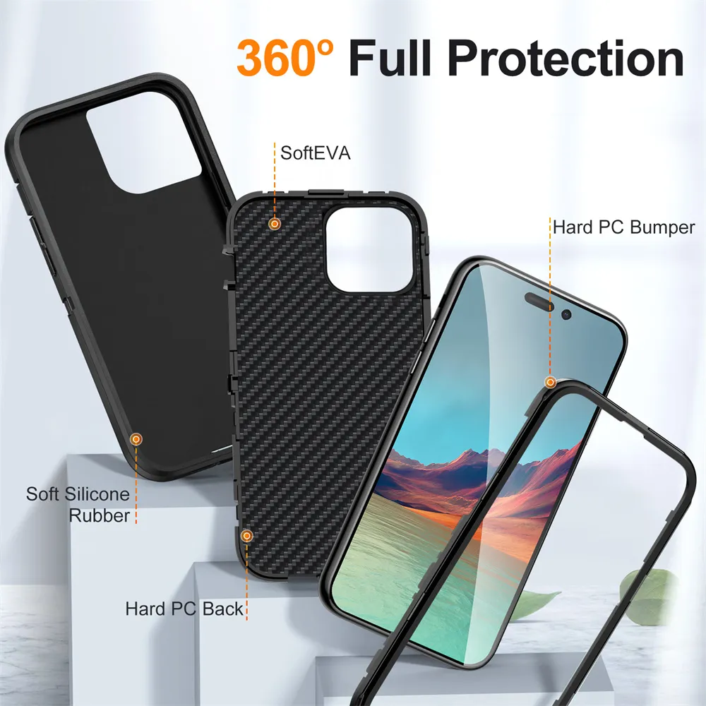 Heavy Duty Shockproof Phone Case for iPhone: Full Cover Protection ...