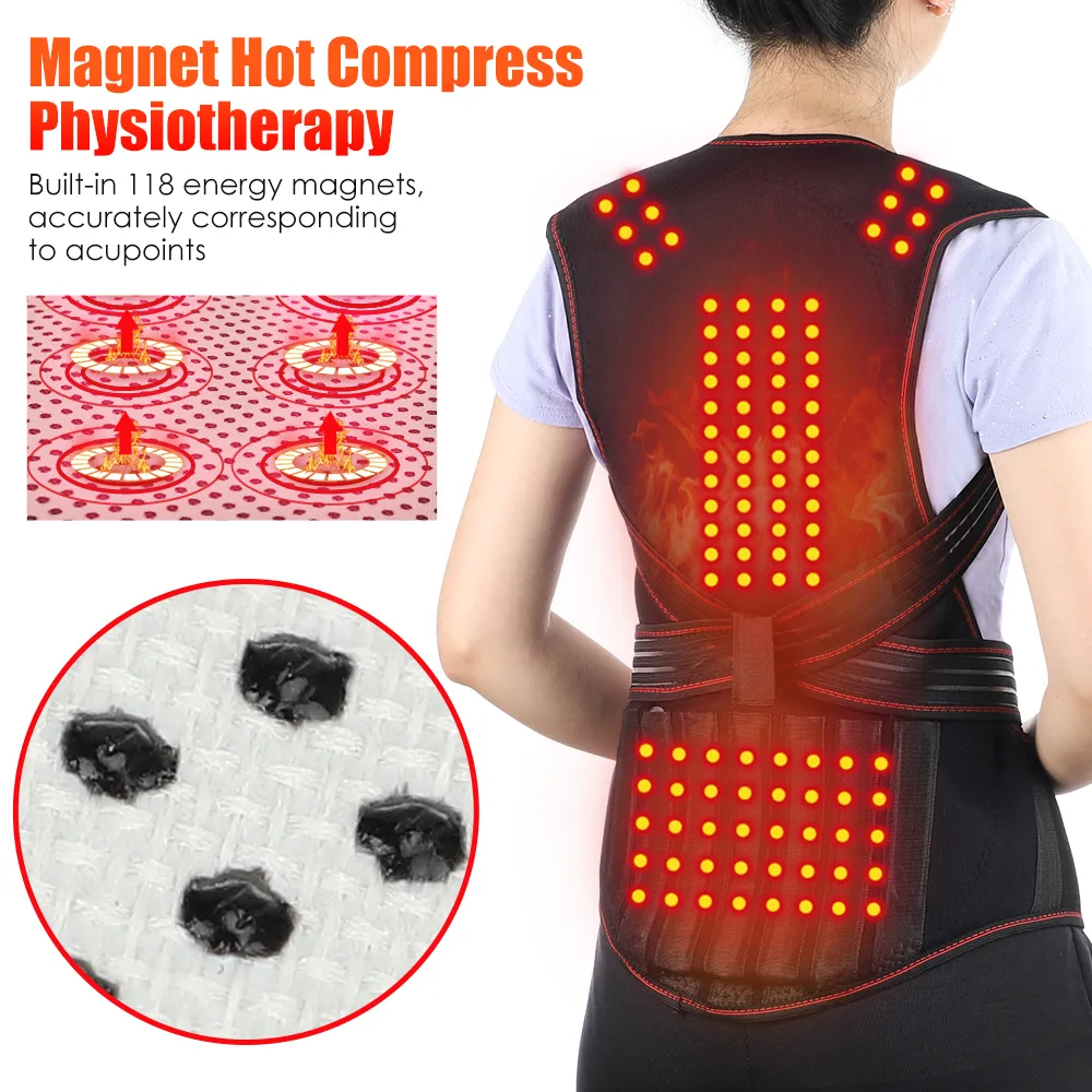 2024Tourmaline Magnetic Vest Self-Heating Brace Thermal Clothing Lumbar ...