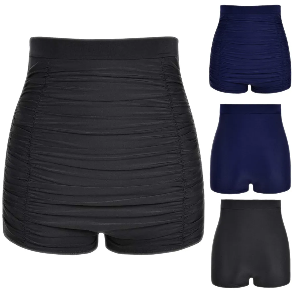 Plus Size Ruched High-Waisted Bikini Bottoms for Beach and Swim from ...
