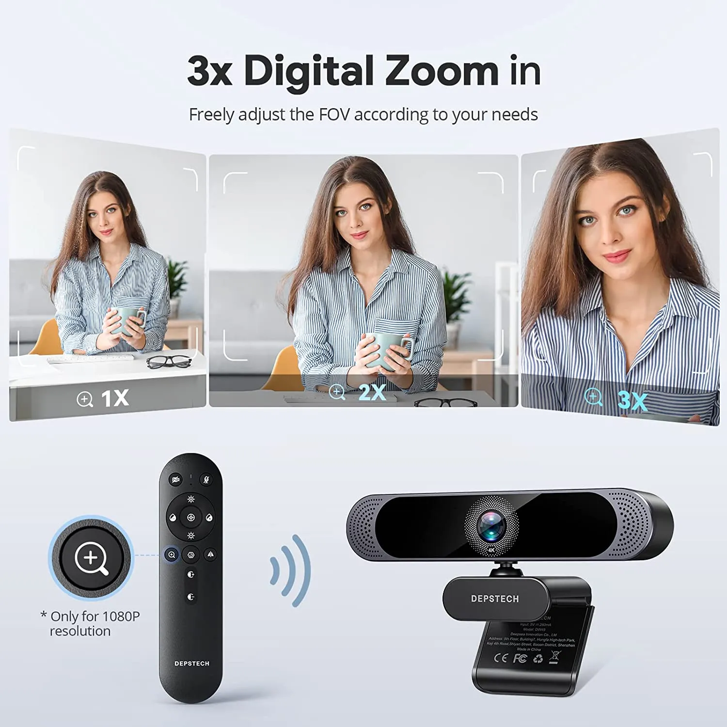 DEPSTECH DW49 Pro 4K HD Webcam Auto Focus USB Camera For PC Mac ...
