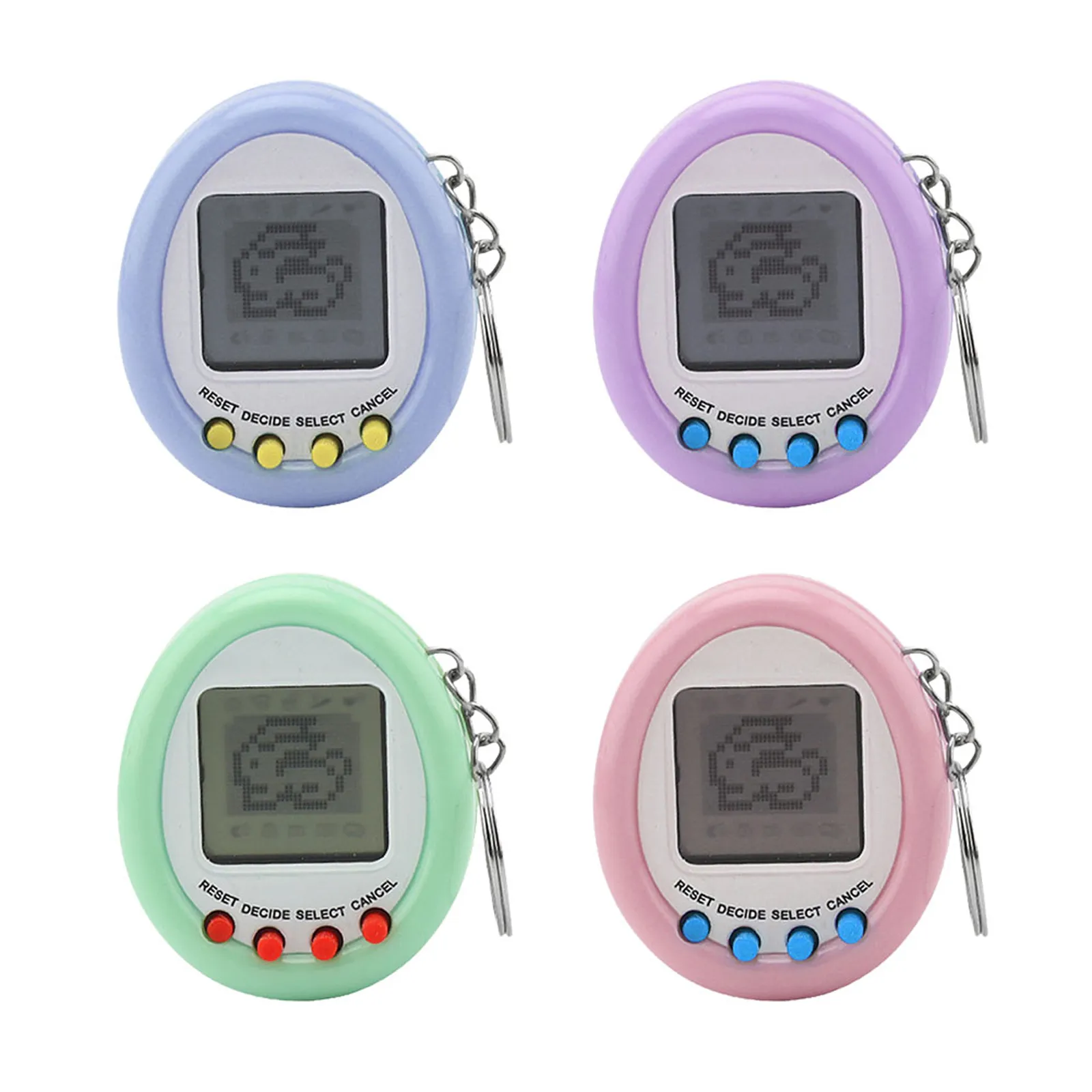 Electronic Pet Game Console Keychain Retro Digital Pet Toy With 168 ...