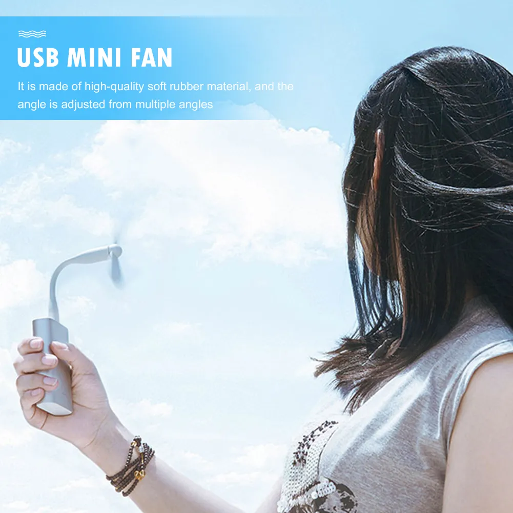 Mini Flexible Bendable USB Fan For Power Bank Laptop PC AC Charger ...