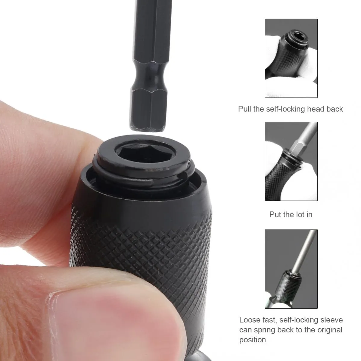 DHgate.com:Telescopic Socket Adapter, 1/2" to 1/4" Hex Drill Chuck ...