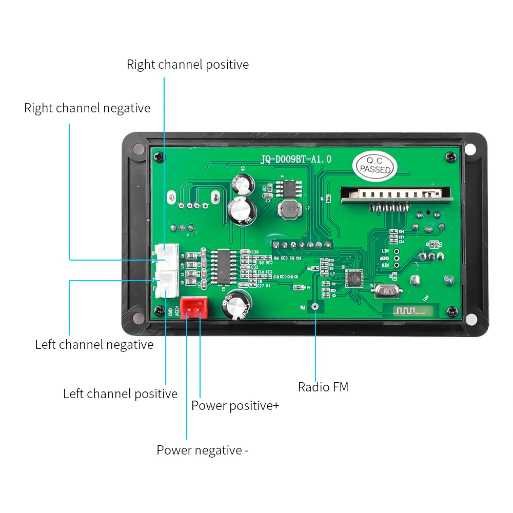 80W Hi-Fi Audio AMP MP3 Player Decoder Board w/ Remote - DC 5V-26V ...