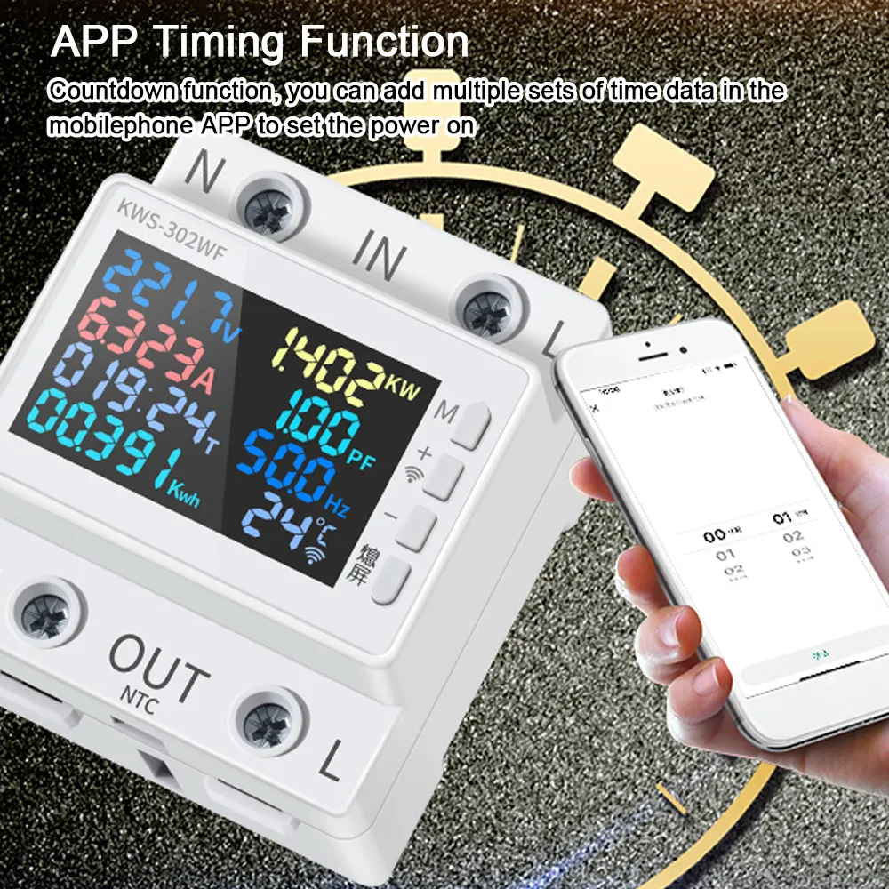 DHgate.com:2024Tuya 8in1 WiFi Power Meter - Smart Energy Monitor ...