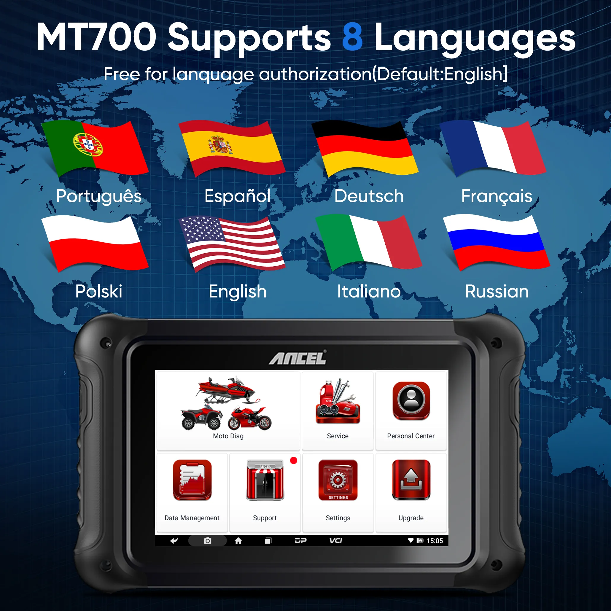 DHgate.com:ANCEL MT700 Motorcycle OBD2 Scanner, ECU Coding Oil Reset ...