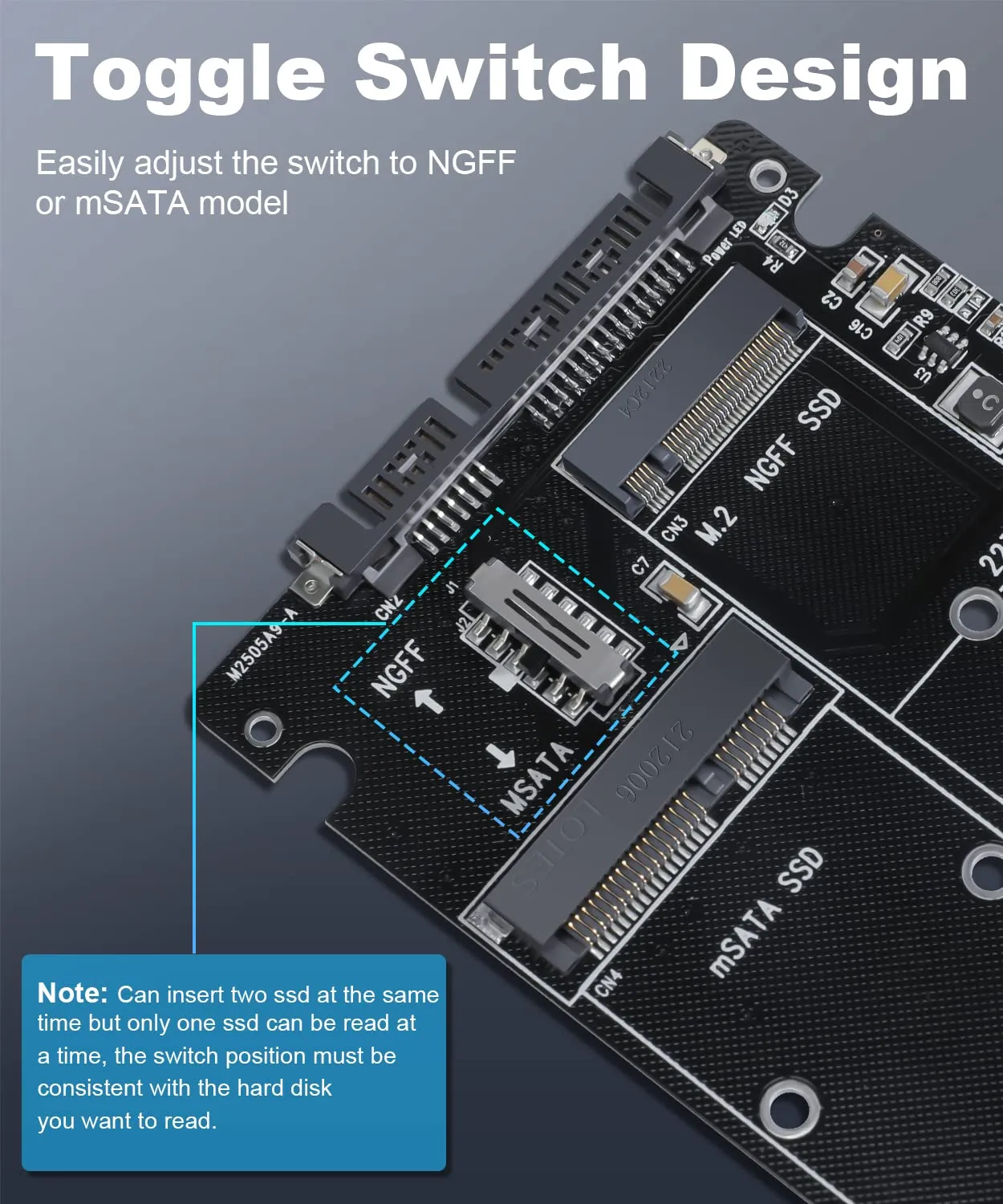 M.2 To SATA Adapter: Zexmte NGFF MSATA To SATA III Converter With USB 3 ...