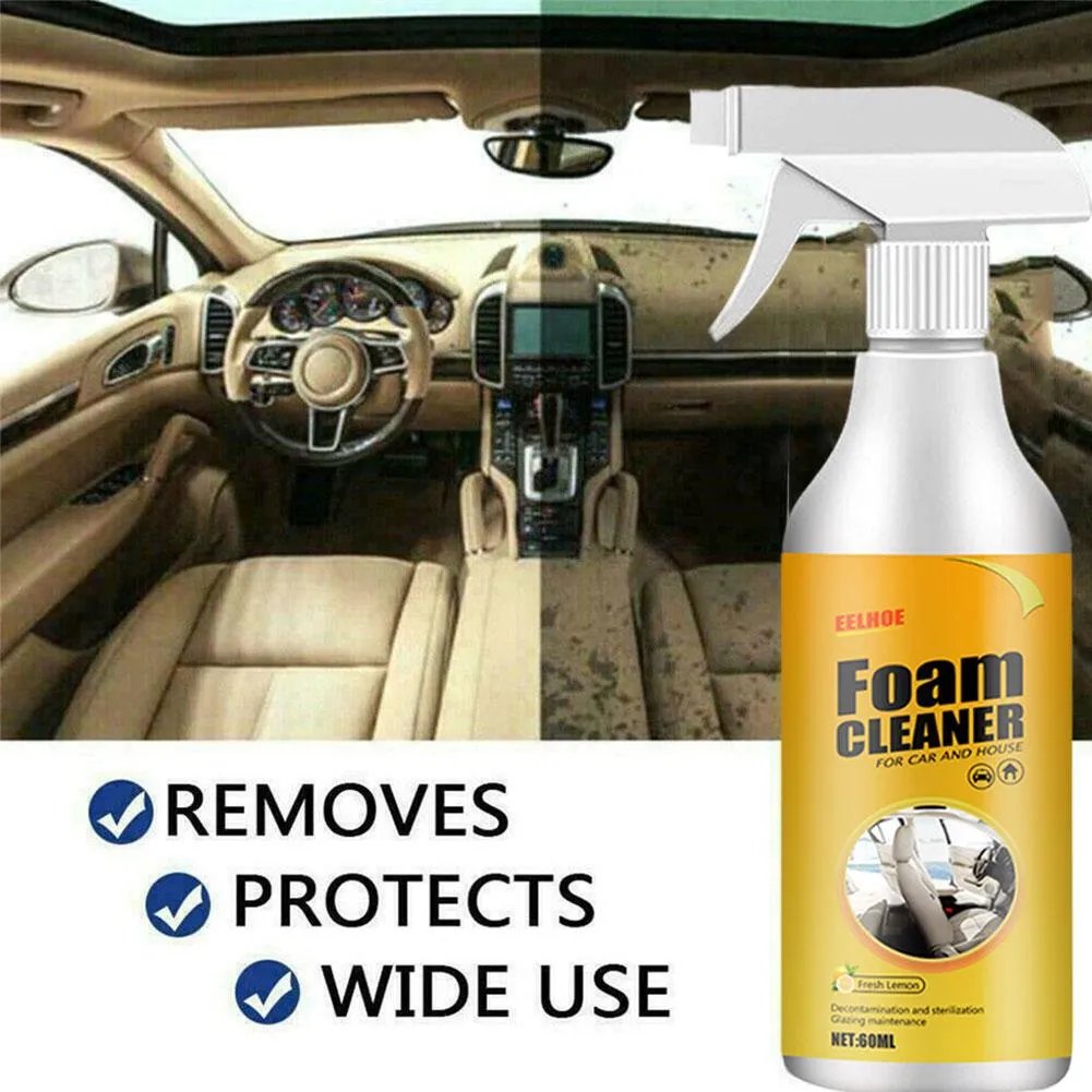 60/120ml Multi-purpose Foam Cleaner, Interior Auto Detailing, Home ...