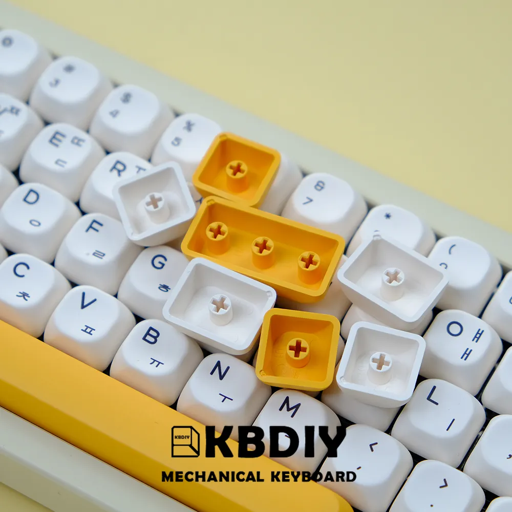 DHgate.com:KBDiy Korean PBT Honey Milk Keycaps (137 Keys) | MAC KOA ...